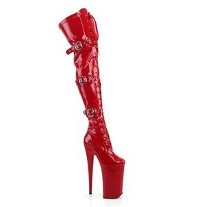 Pleaser | Shoes | Red Thigh High Platform Extreme High Heel Boot | Poshmark